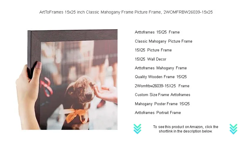 ArtToFrames 15x25 inch Classic Mahogany Frame Picture Frame ...