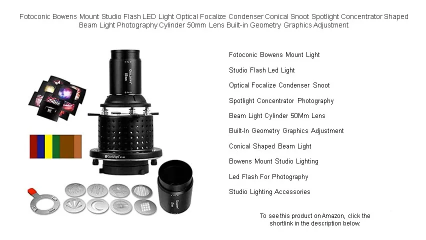 Fotoconic Bowens Mount Studio Flash LED Light Optical Focalize ...