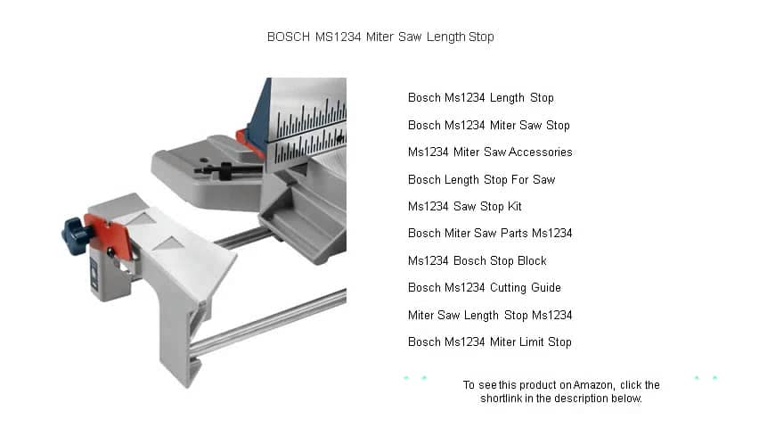 BOSCH MS1234 Miter Saw Length Stop on Vimeo
