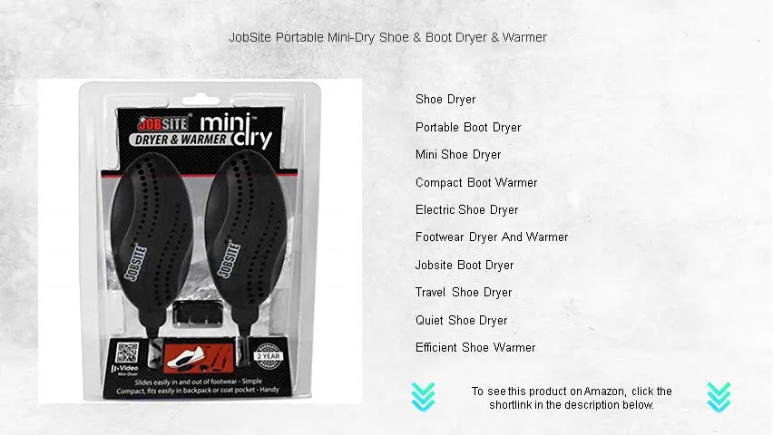 JobSite Portable Mini-Dry Shoe & Boot Dryer & Warmer on Vimeo
