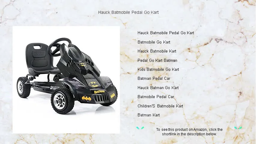 Hauck Batmobile Pedal Go Kart on Vimeo