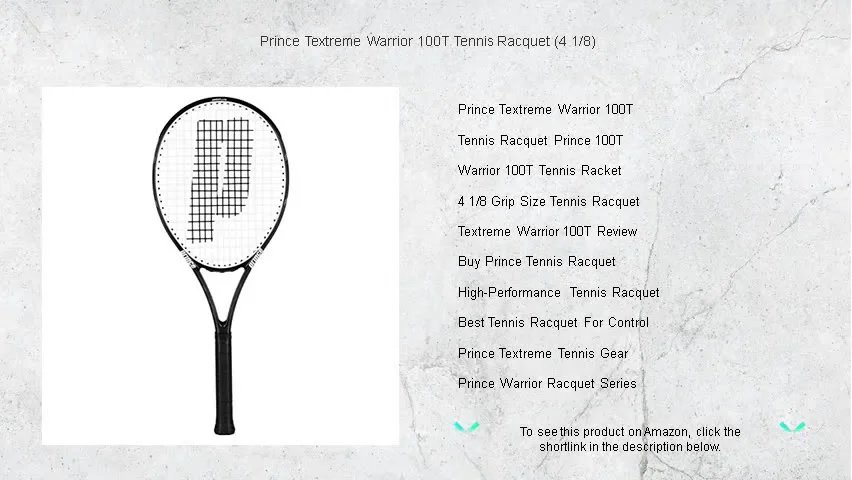Prince Textreme Warrior 100T Tennis Racquet (4 1/8) on Vimeo