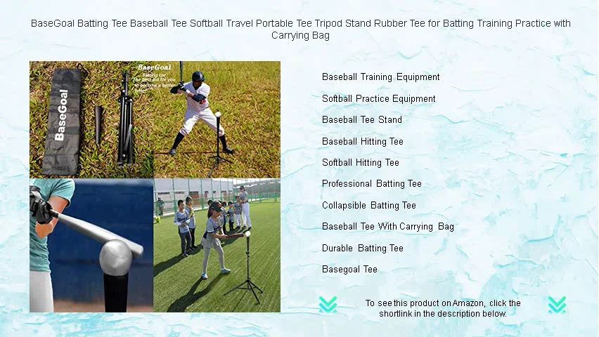 BaseGoal Batting Tee Baseball Tee Softball Travel Portable Tee Tripod ...