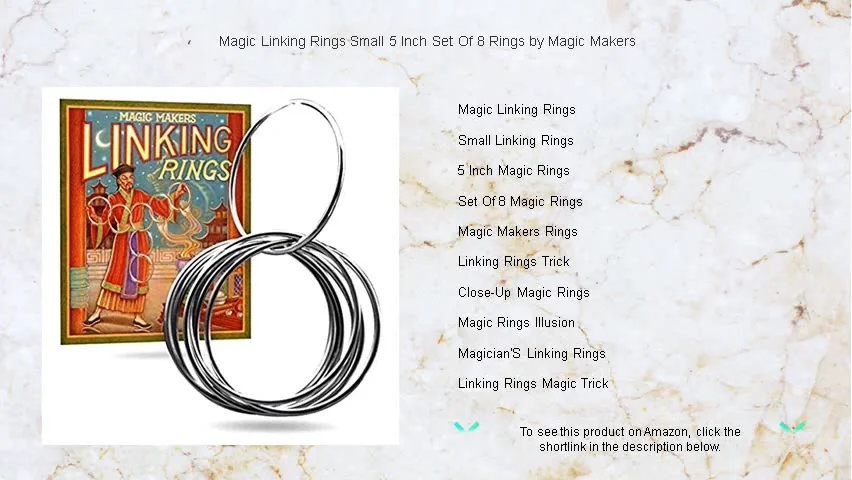 Magic Linking Rings Small 5 Inch Set Of 8 Rings by Magic Makers