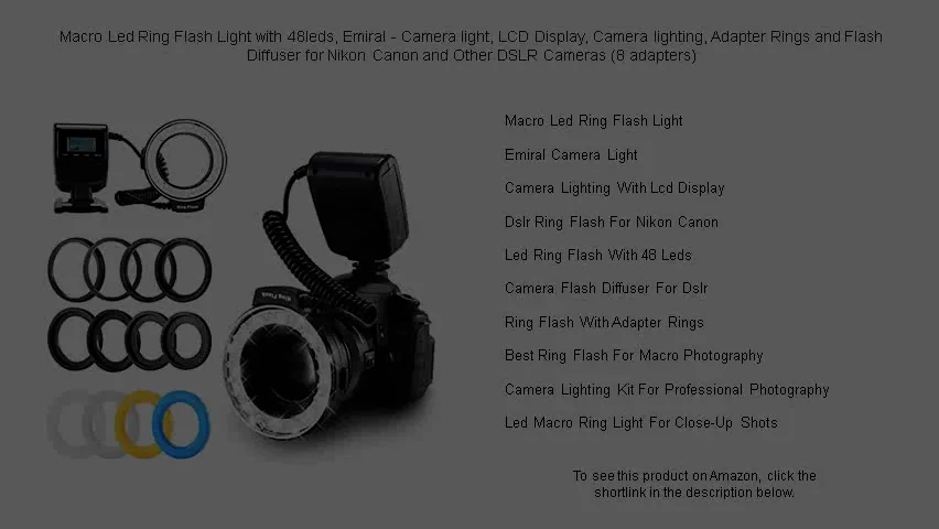 Macro Led Ring Flash Light with 48leds, Emiral - Camera light, LCD ...