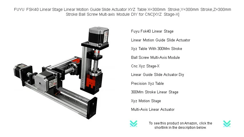 FUYU FSK40 Linear Stage Linear Motion Guide Slide Actuator XYZ Table X=300mm Stroke,Y=300mm ...