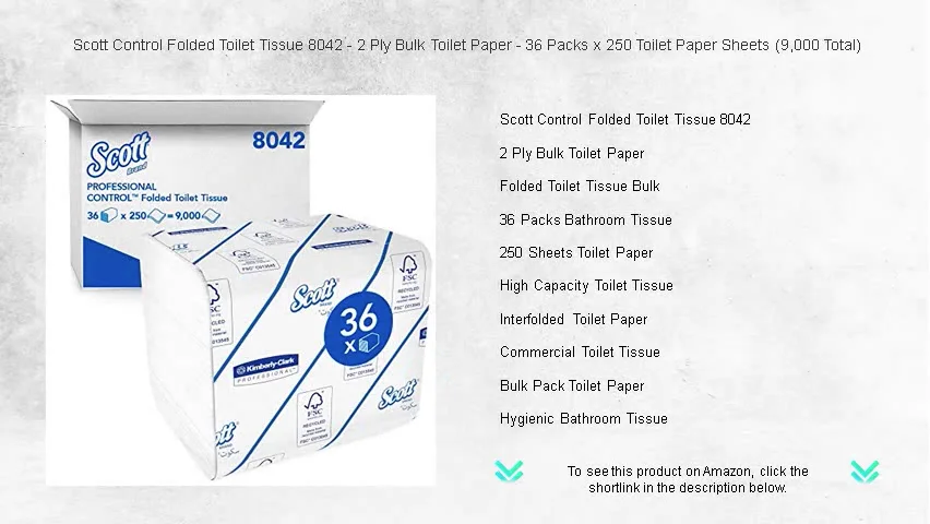 Scott Control Folded Toilet Tissue 8042 - 2 Ply Bulk Toilet Paper - 36 ...