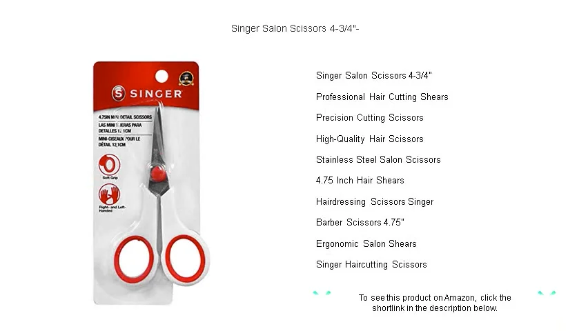 Singer Salon Scissors 4-3/4"- on Vimeo