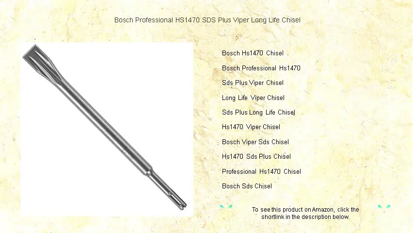 Bosch Professional HS1470 SDS Plus Viper Long Life Chisel on Vimeo