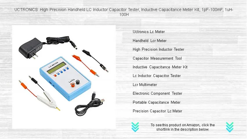 UCTRONICS High Precision Handheld LC Inductor Capacitor Tester ...