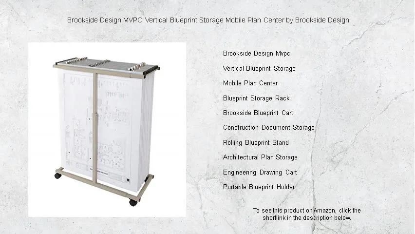 Brookside Design MVPC Vertical Blueprint Storage Mobile Plan Center by ...