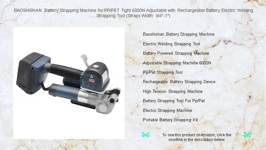 BAOSHISHAN Battery Strapping Machine for PP/PET Tight 6000N Adjustable ...