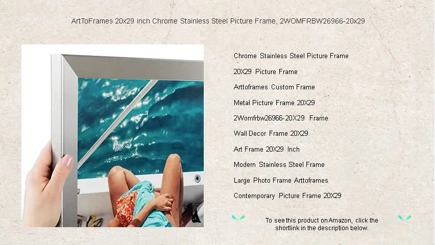 ArtToFrames 20x29 inch Chrome Stainless Steel Picture Frame ...