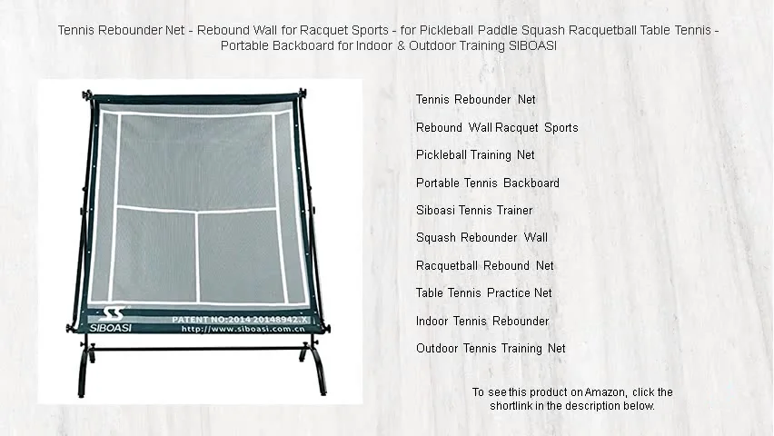 Tennis Rebounder Net - Rebound Wall for Racquet Sports - for Pickleball ...