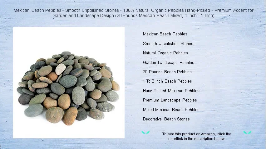 Mexican Beach Pebbles - Smooth Unpolished Stones - 100% Natural Organic ...