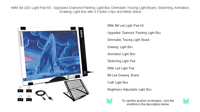 Mlife B4 LED Light Pad Kit - Upgraded Diamond Painting Light Box ...