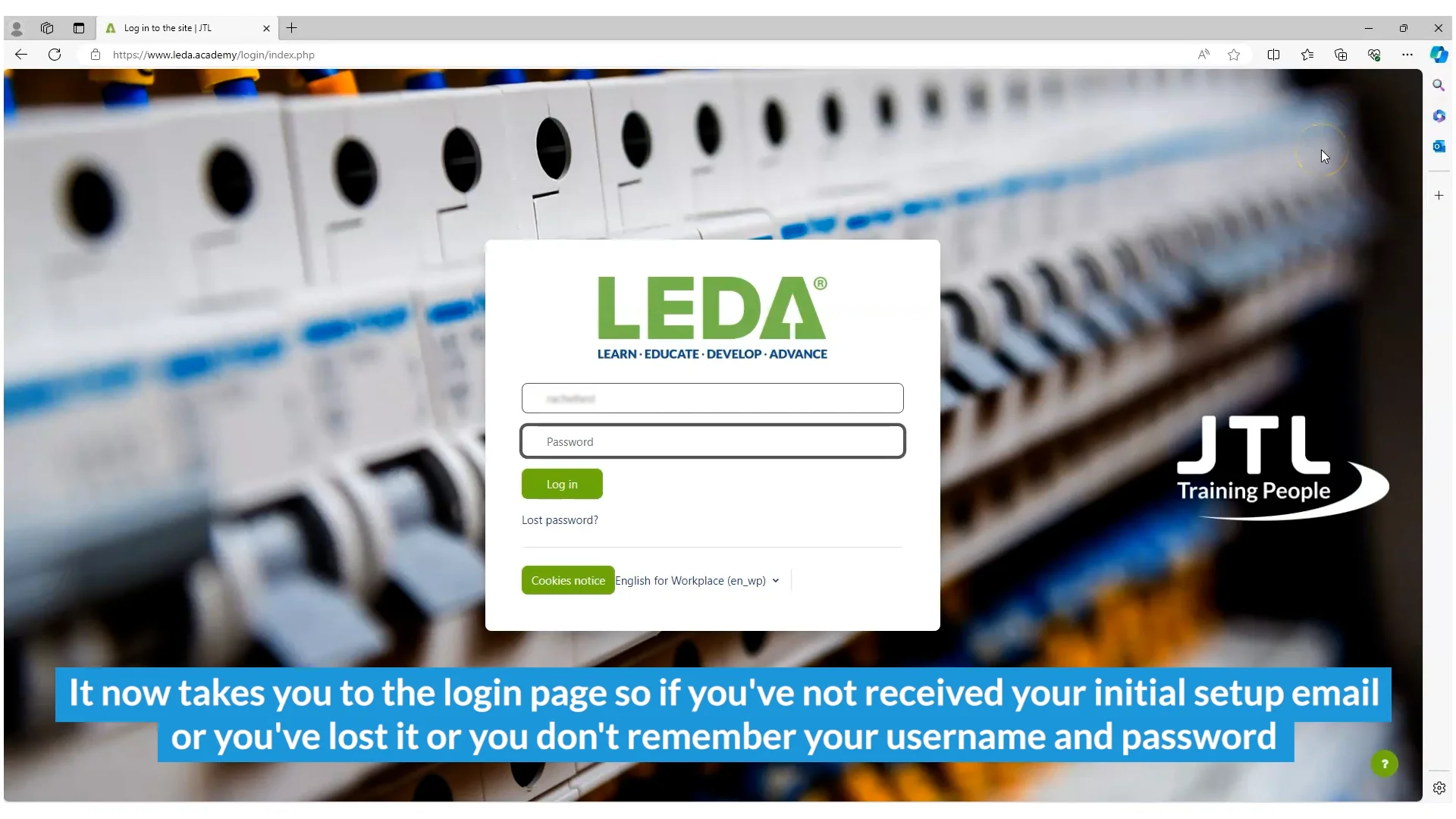 LEDA Guide - Forgotten Password