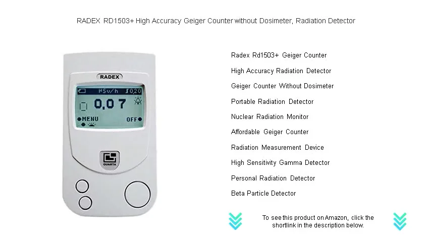 RADEX RD1503+ High Accuracy Geiger Counter without Dosimeter, Radiation ...