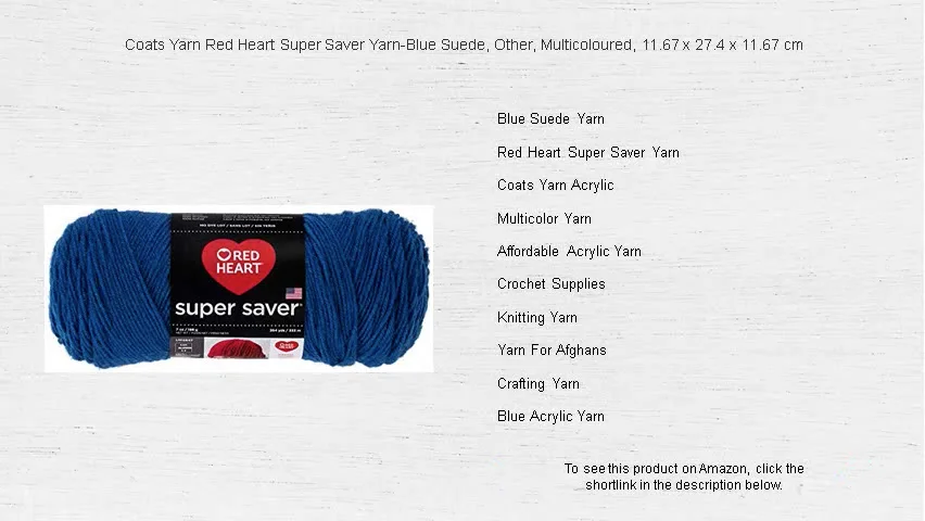 Coats Yarn Red Heart Super Saver Yarn-Blue Suede, Other, Multicoloured ...