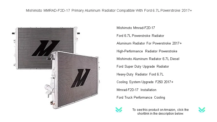 Mishimoto MMRAD-F2D-17 Primary Aluminum Radiator Compatible With Ford 6.7L Powerstroke 2017+ on ...