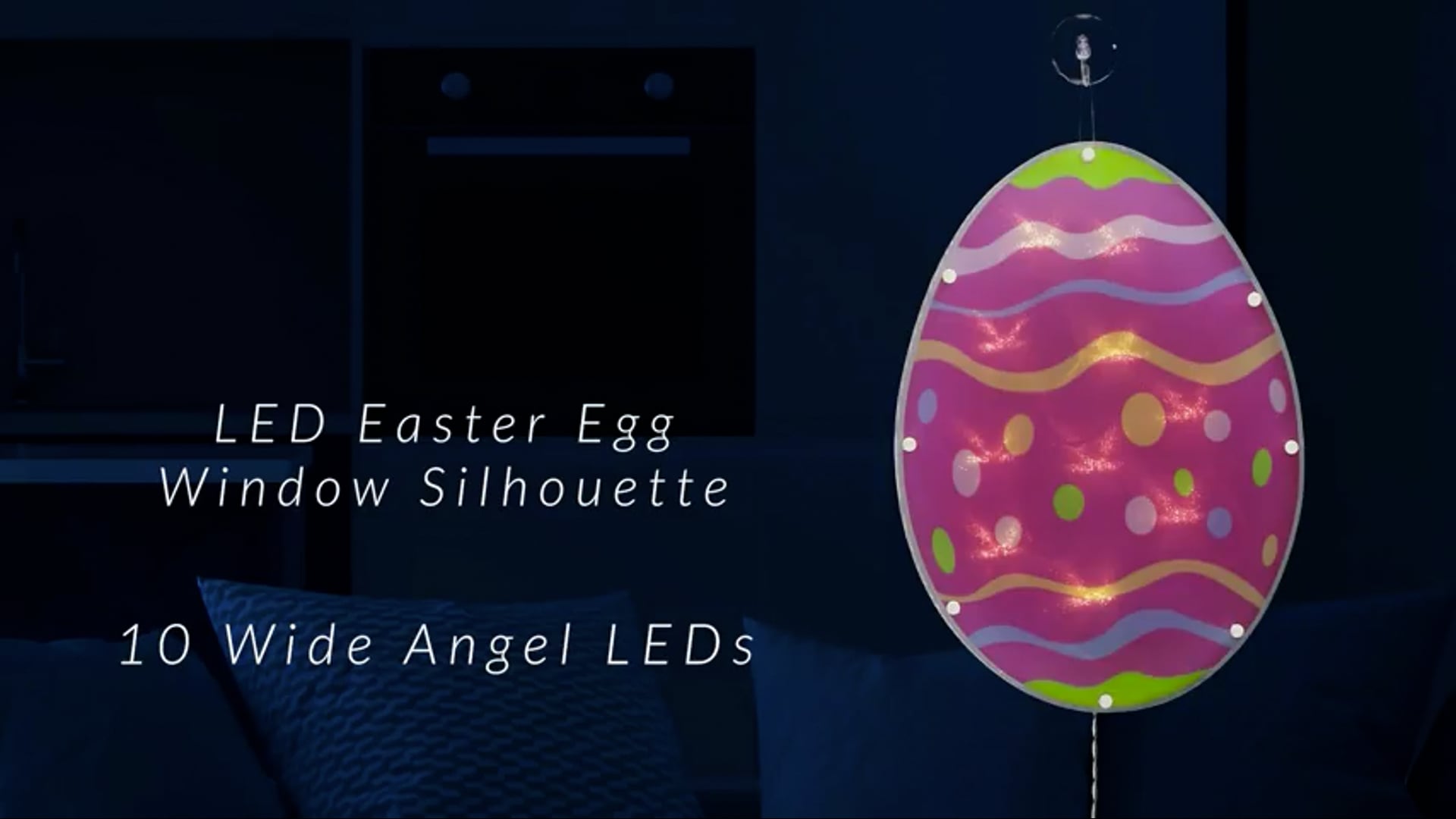 14" Battery Operated LED Lighted Easter Egg Window Silhouette - Outdoor ...