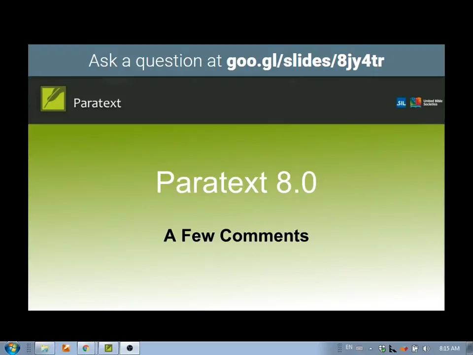 Paratext 8 Workshop - May 09 - Session 1 - Parallel Passages on Vimeo