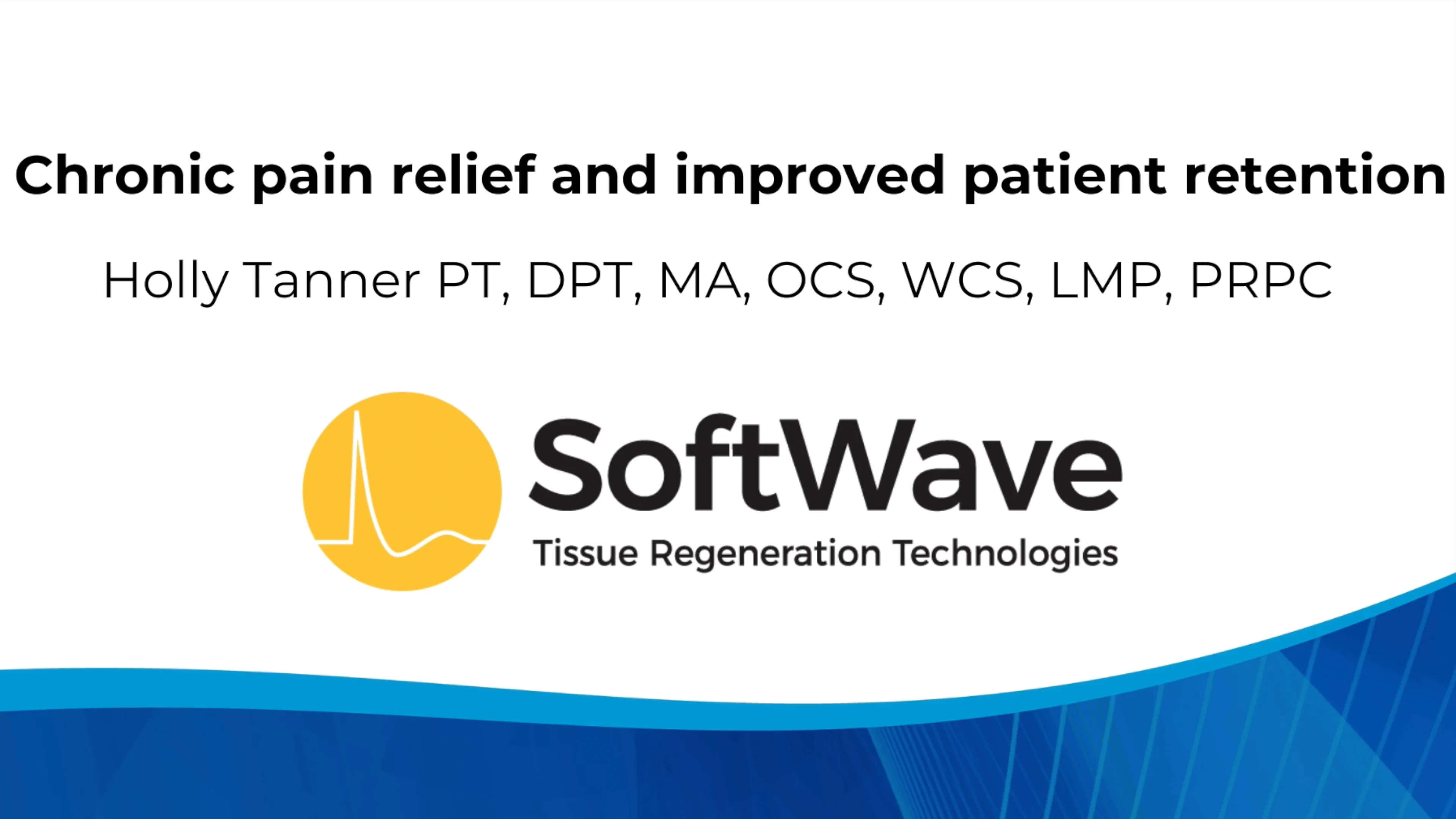 Holly Tanner on Chronic Pain Relief