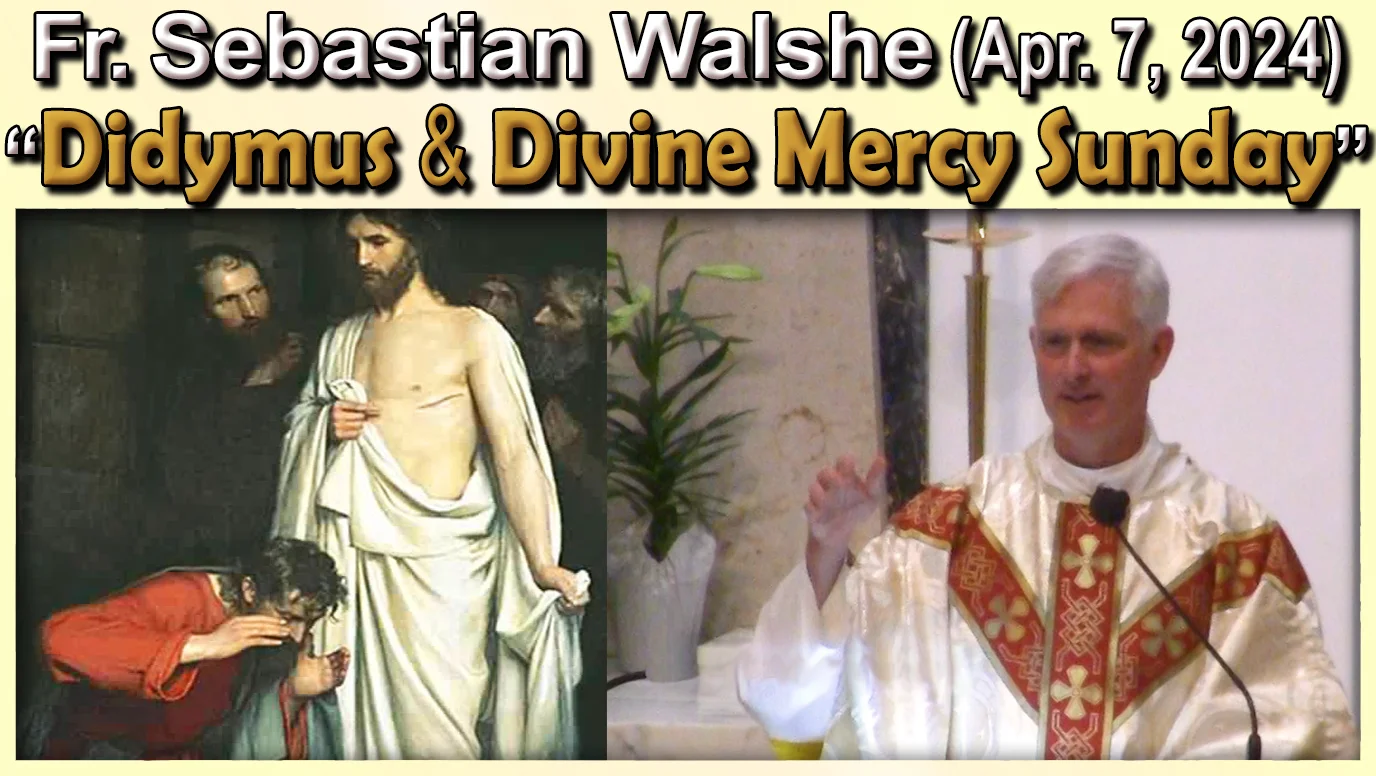 Fr. Sebastian - Divine Mercy Sunday (April 7, 2024, 7 AM) on Vimeo