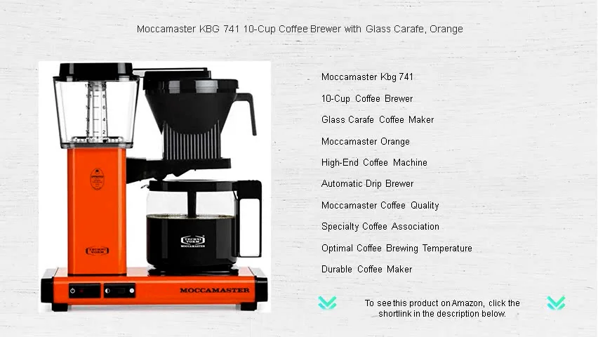 Moccamaster KBG 741 10-Cup Coffee Brewer with Glass Carafe, Orange on Vimeo
