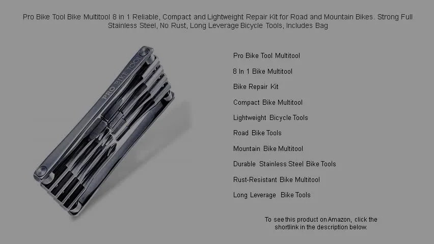 Pro Bike Tool Bike Multitool 8 in 1 Reliable, Compact and Lightweight ...