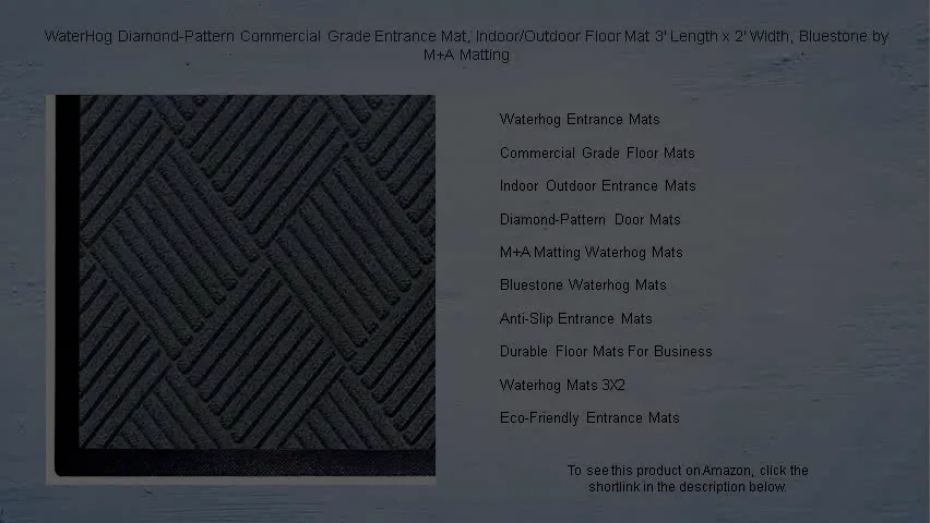 WaterHog Diamond-Pattern Commercial Grade Entrance Mat, Indoor/Outdoor ...