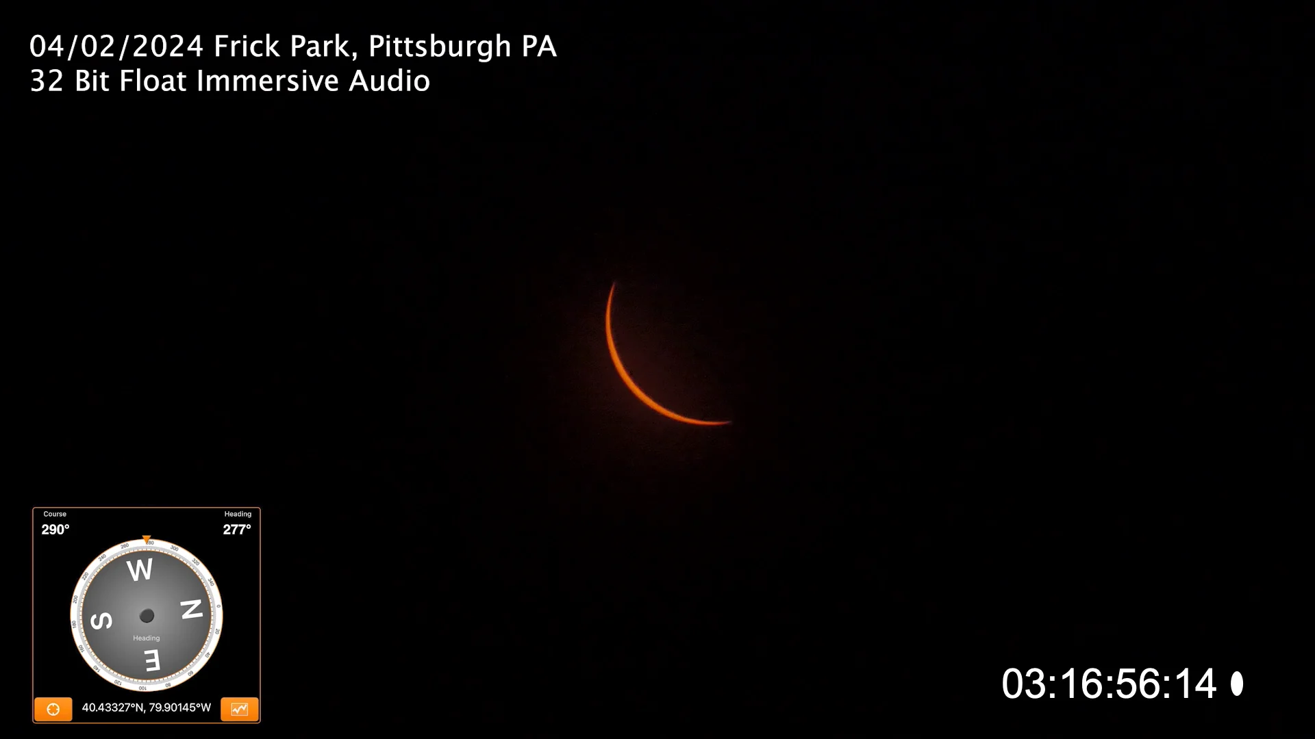 04/08/2024 Solar Eclipse Frick Park PA - 32 Bit Immersive Audio
