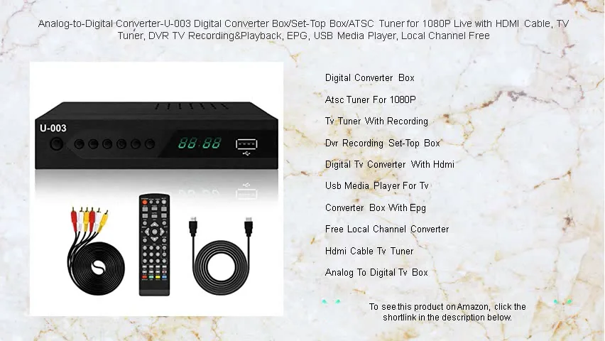 Analog-to-Digital Converter-U-003 Digital Converter Box/Set-Top Box ...