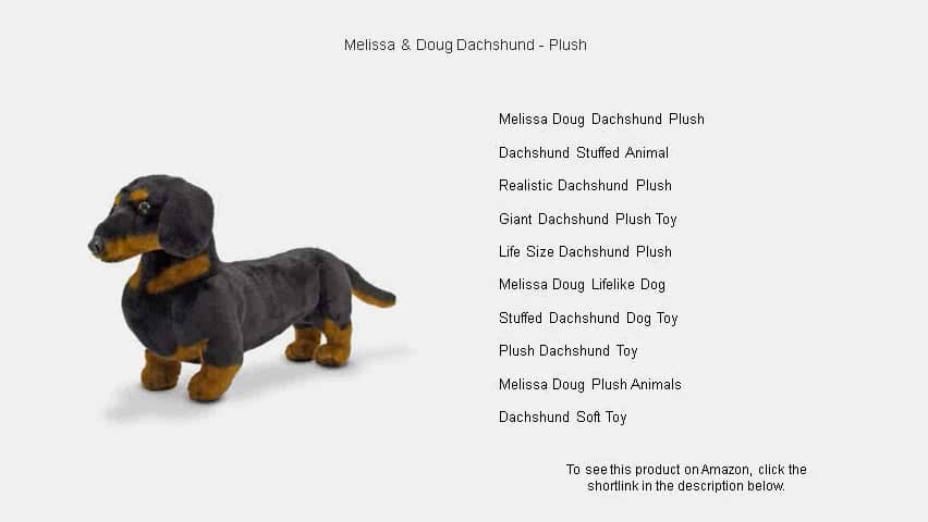 Melissa & Doug Dachshund - Plush on Vimeo