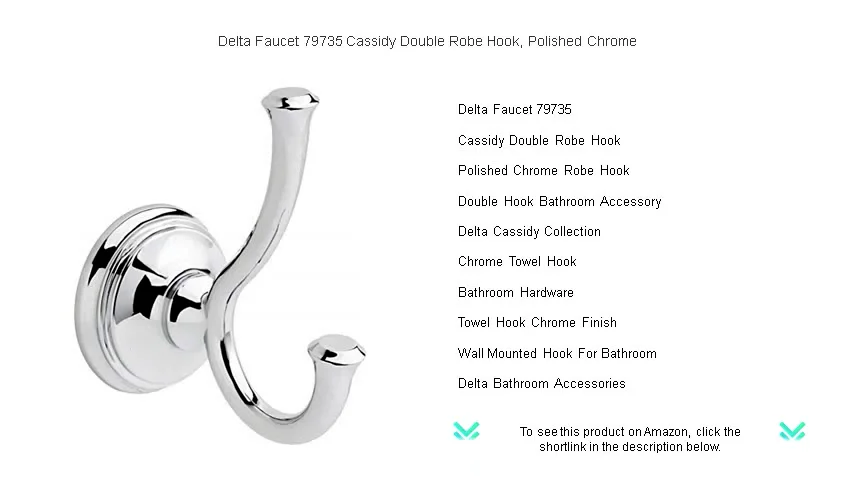 Delta Faucet 79735 Cassidy Double Robe Hook, Polished Chrome on Vimeo