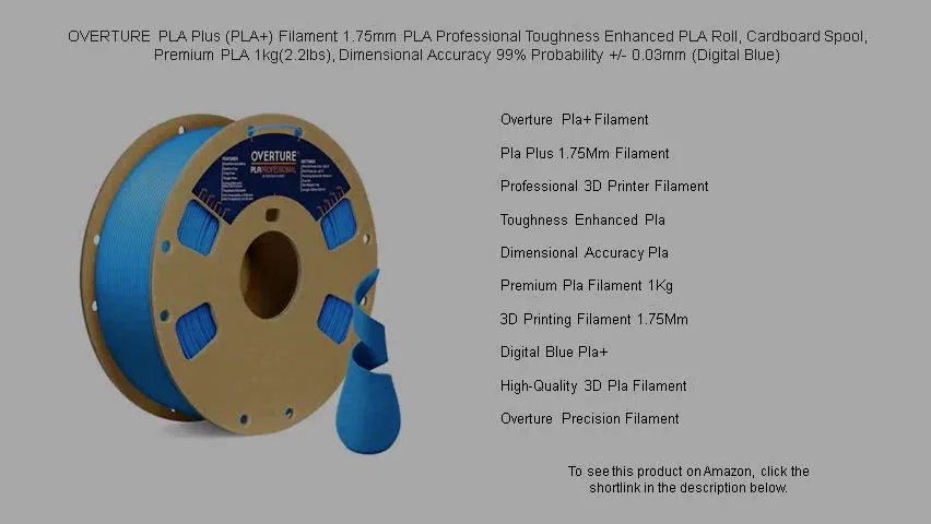 OVERTURE PLA Plus (PLA+) Filament 1.75mm PLA Professional Toughness ...