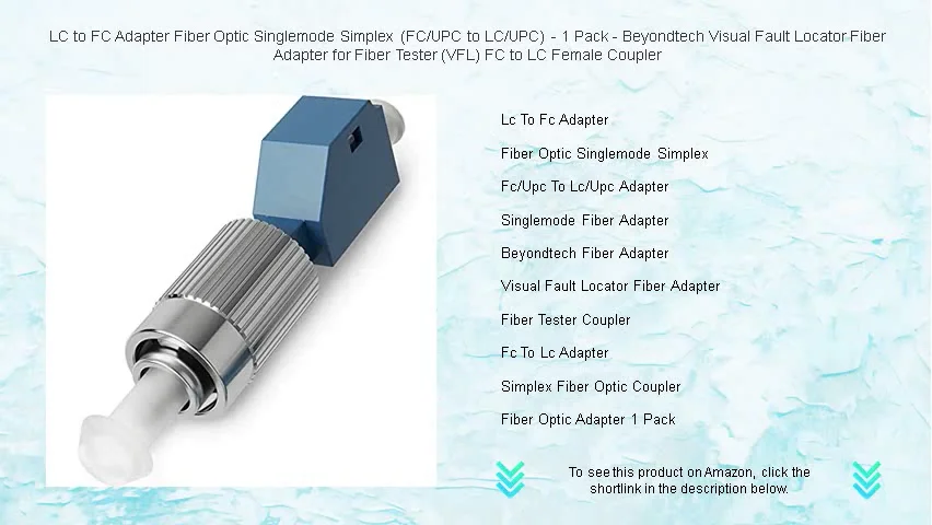 LC to FC Adapter Fiber Optic Singlemode Simplex (FC/UPC to LC/UPC) - 1 ...