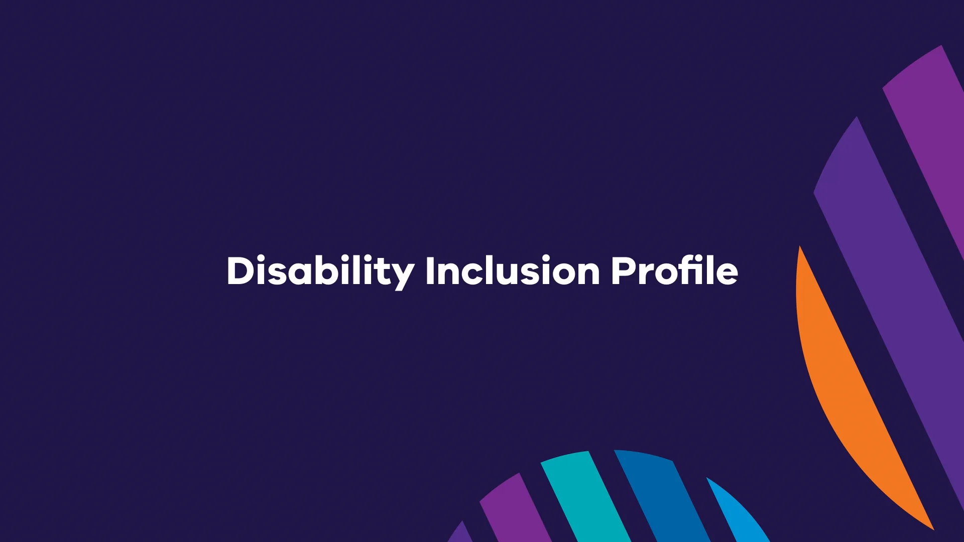 Disability Inclusion Profile video – schools and workforces