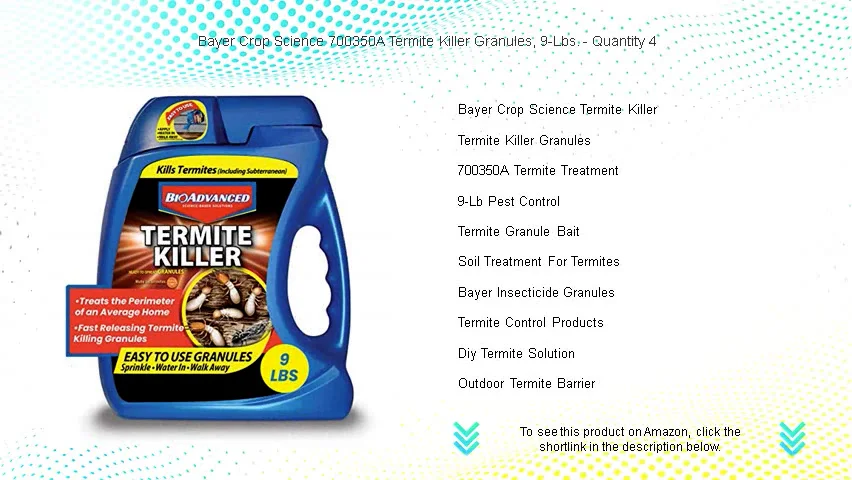 Bayer Crop Science 700350A Termite Killer Granules, 9-Lbs. - Quantity 4 ...