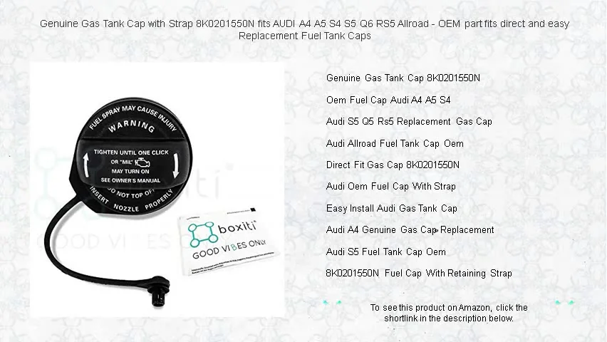 Genuine Gas Tank Cap with Strap 8K0201550N fits AUDI A4 A5 S4 S5 Q6 RS5 ...