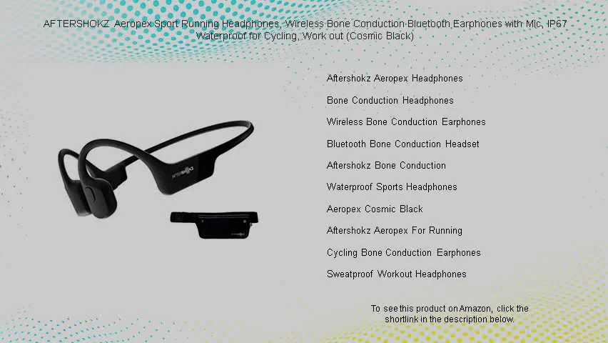 AFTERSHOKZ Aeropex Sport Running Headphones, Wireless Bone Conduction ...