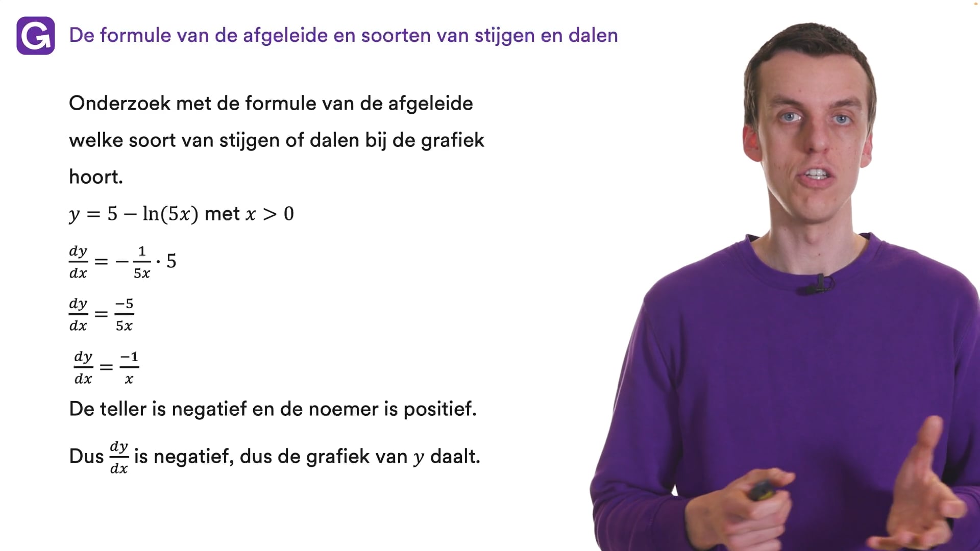 Oefen met Toepassingen van de differentiaalrekening uit Getal en Ruimte ...