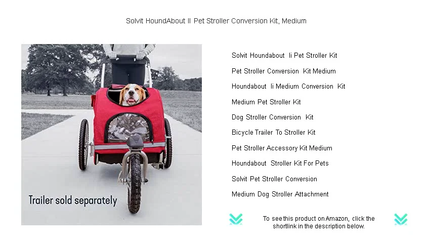 Solvit HoundAbout II Pet Stroller Conversion Kit, Medium