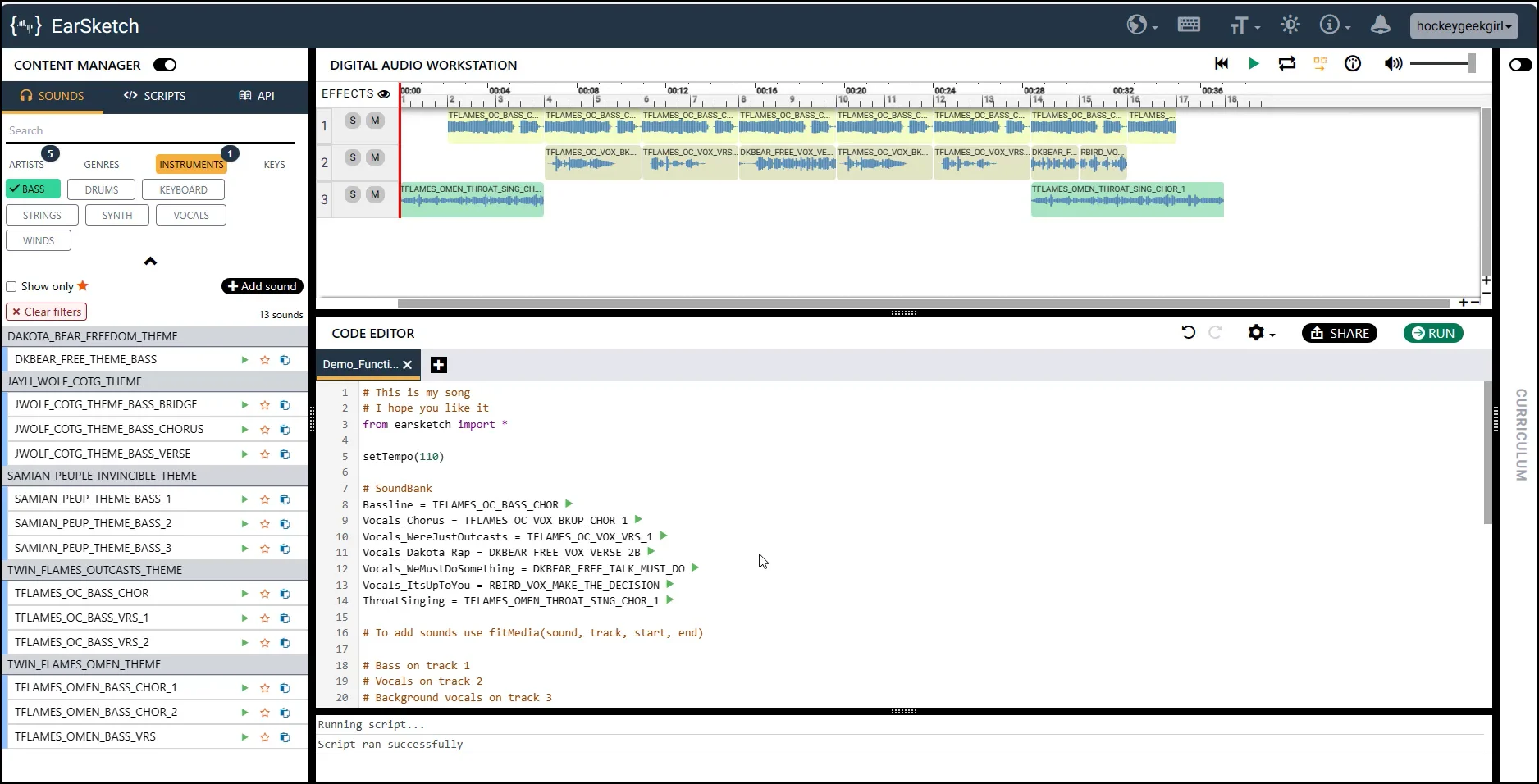 Adding functions with no parameters on Vimeo