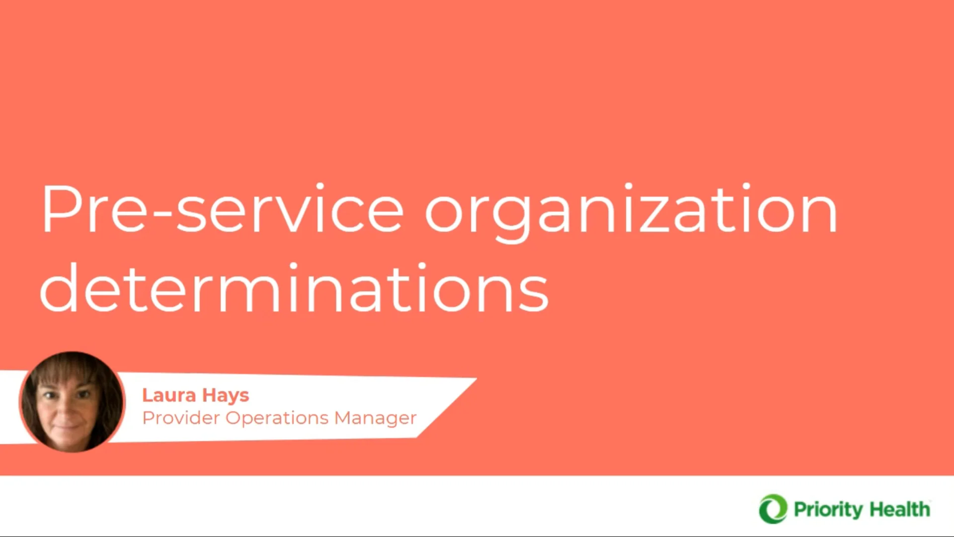 Pre-service organization determinations on Vimeo