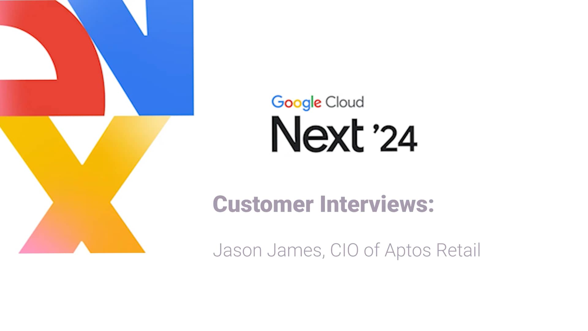 Google Next Customer Interviews: Jason James, Aptos Retail on Vimeo
