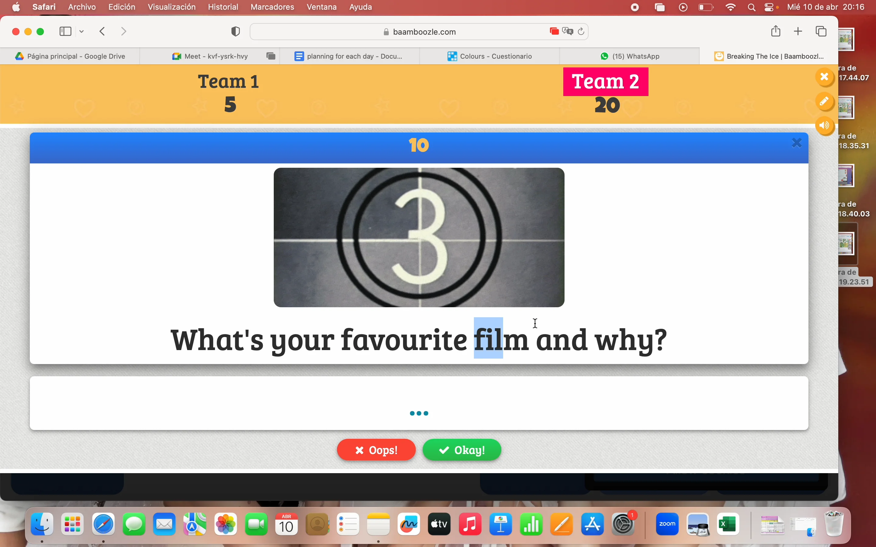 April 10th verb to be positive/negative/question