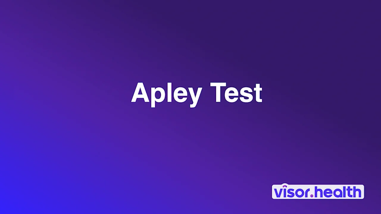 Visor Health - Apley Test on Vimeo