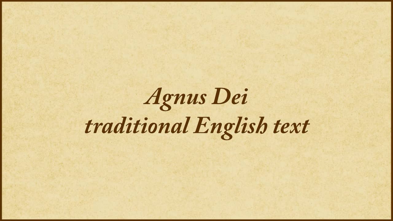 Agnus Dei (“O Lamb of God”) on Vimeo