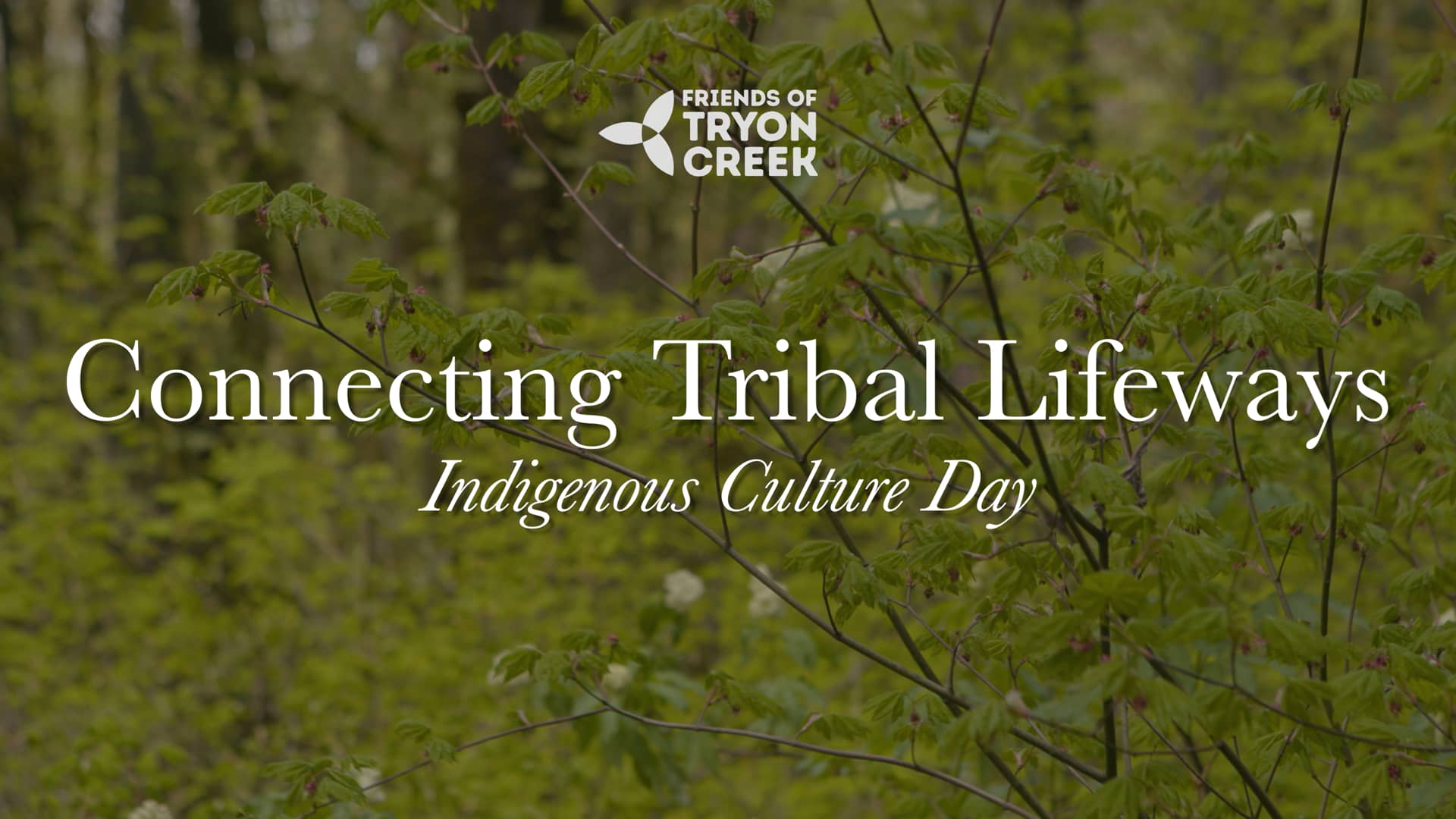 Friends of Tryon Creek - Indigenous Culture Day Event on Vimeo